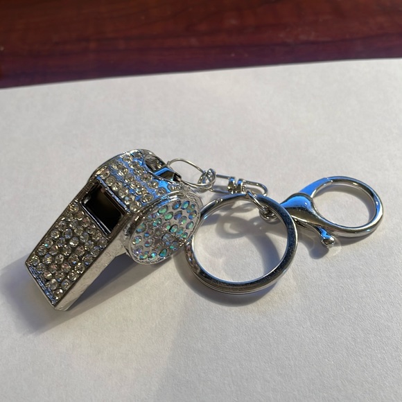 Whistles | Accessories | Silver Bedazzled Whistle Bag Charm Wiridescent ...